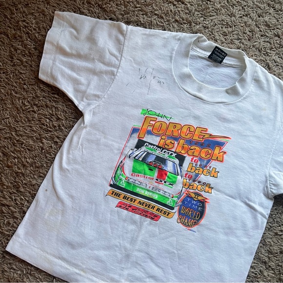Vintage | Shirts & Tops | Vintage John Force Nhra Tshirt | Poshmark